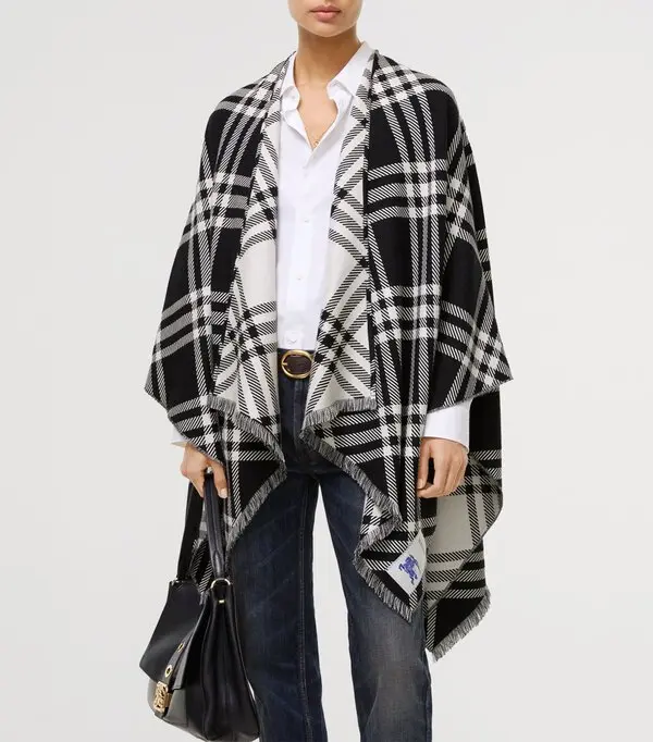 Burberry Check Wool-silk-cashmere Cape