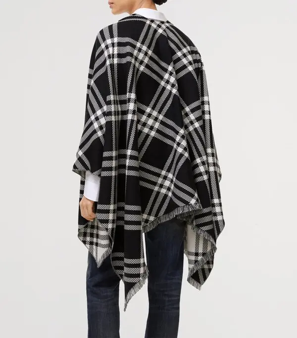 Burberry Check Wool-silk-cashmere Cape