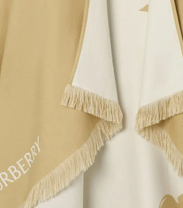Burberry Wool-silk-cashmere Equestrian Knight Design Cape