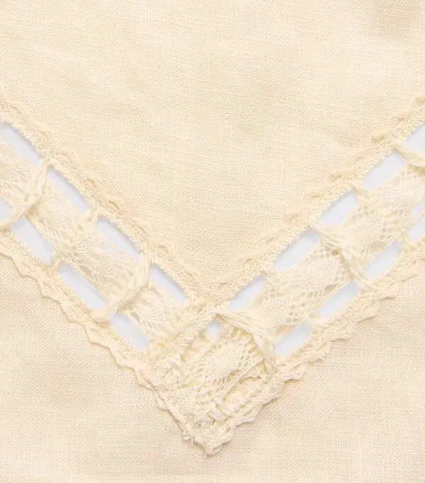 Simkhai Linen-hemp Lahni Strapless Top With Embroidered Details