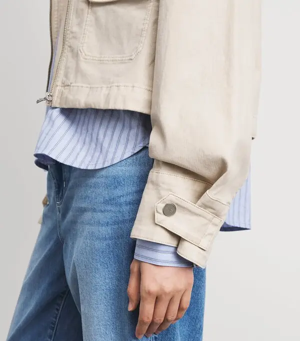 Paige Stretch-cotton Kiran Bomber Jacket