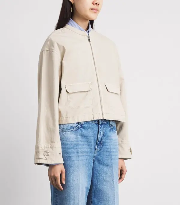 Paige Stretch-cotton Kiran Bomber Jacket