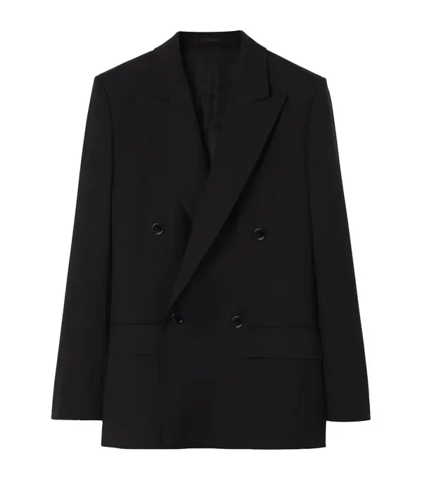 Burberry Wool Double-breasted Peak Lapel Blazer