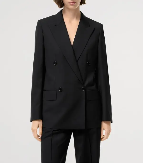 Burberry Wool Double-breasted Peak Lapel Blazer