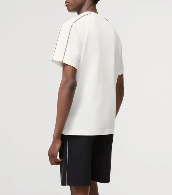 Burberry Cotton Check-piping Slim T-shirt - White
