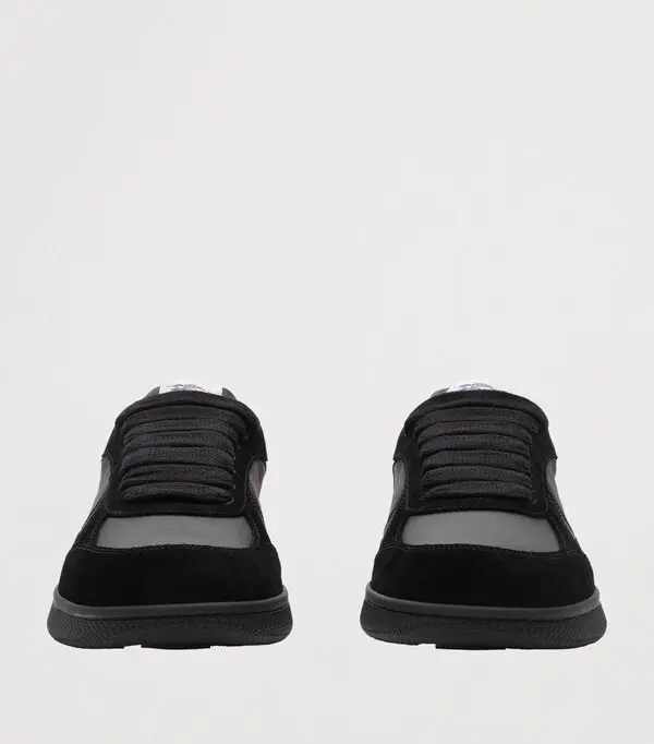 Burberry Leather Check Terrace Sneakers - Black