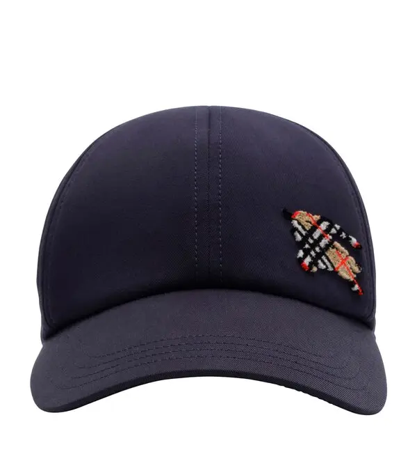 Burberry Tropical Gabardine Knight Baseball Cap - Navy