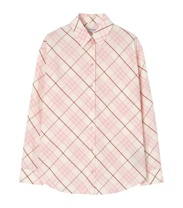 Burberry Cotton Check Shirt - Pink
