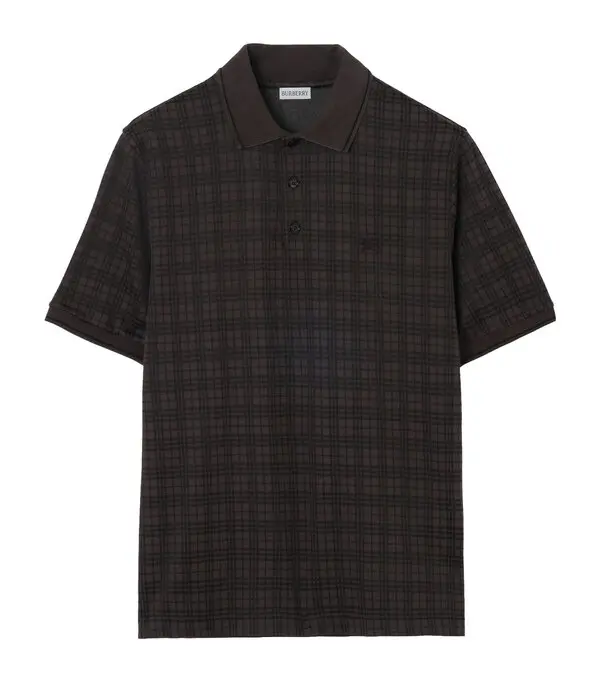 Burberry Jacquard Ekd Polo Shirt - Grey