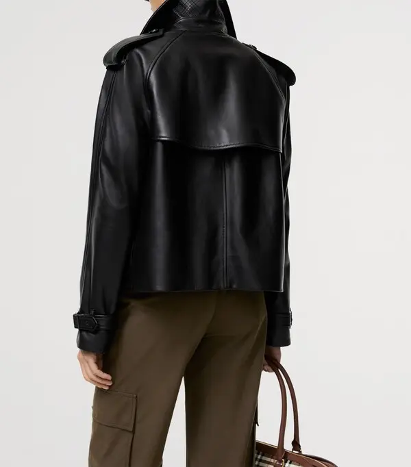 Burberry Leather Mayfair Jacket