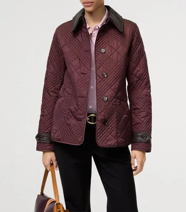 Burberry Quilted Fernleigh Jacket - Red
