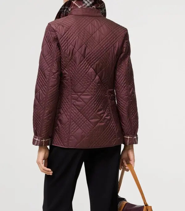 Burberry Quilted Fernleigh Jacket - Red