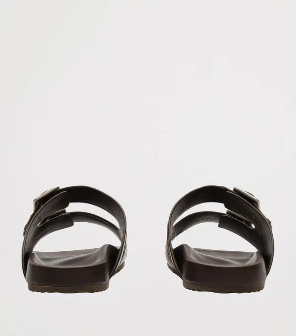 Burberry Leather Check Urchin Slides