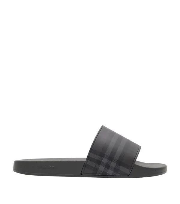 Burberry Checked Rubber Slides