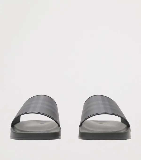 Burberry Checked Rubber Slides