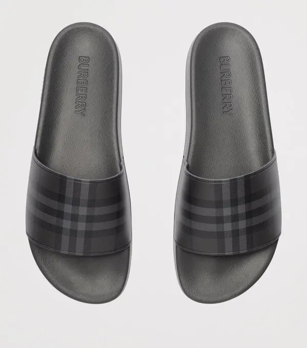 Burberry Checked Rubber Slides