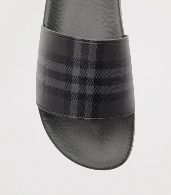 Burberry Checked Rubber Slides