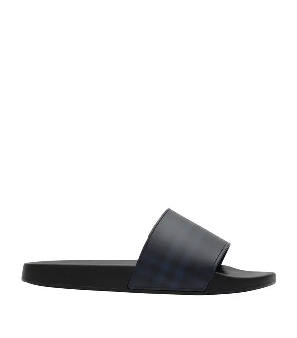 Burberry Checked Rubber Slides