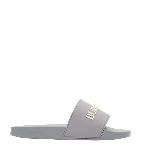 Burberry Logo Slides - Grey