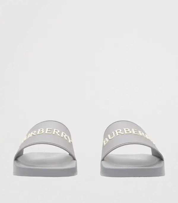 Burberry Logo Slides - Grey