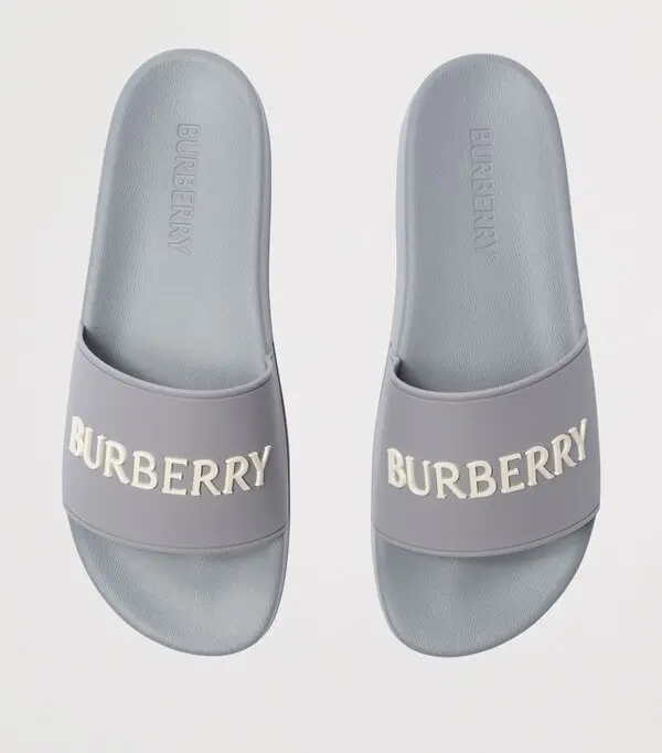 Burberry Logo Slides - Grey