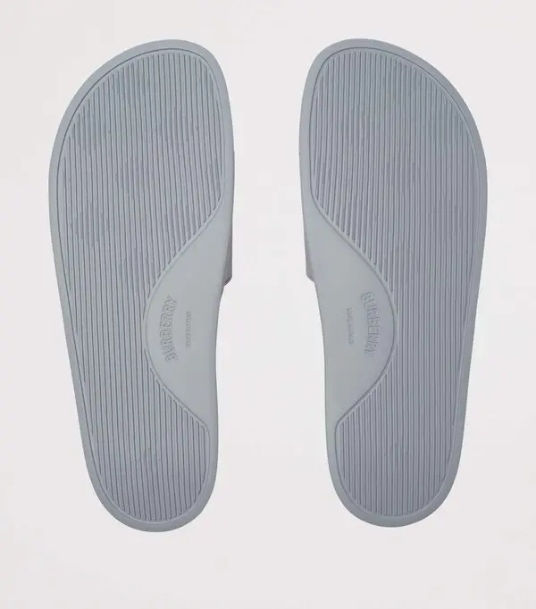 Burberry Logo Slides - Grey