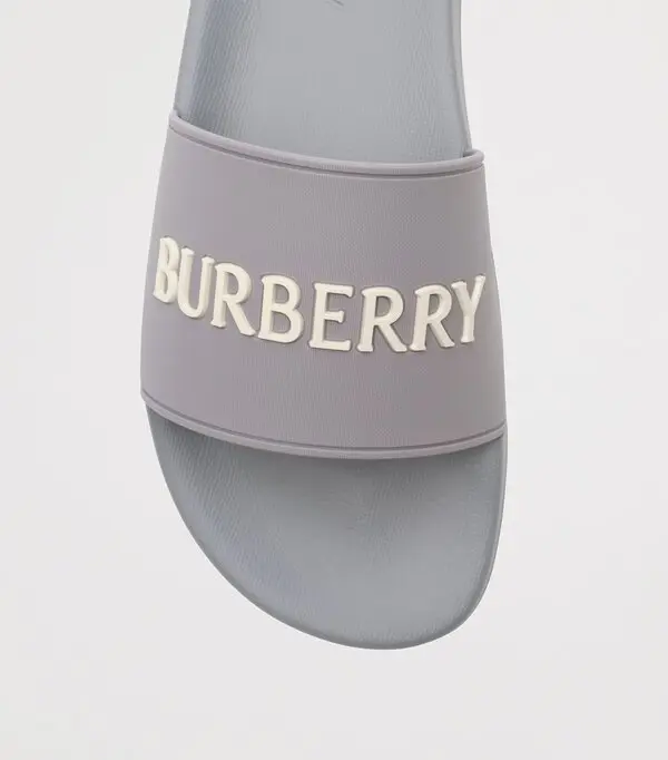 Burberry Logo Slides - Grey