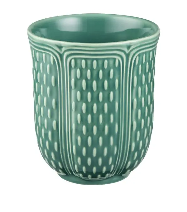 GIEN Pont Aux Choux Rice Grain Pattern Teacup - Blue
