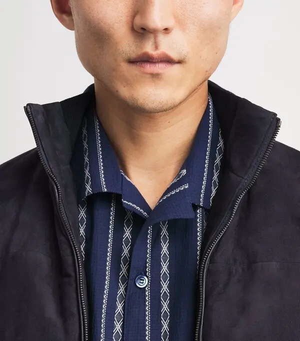 Pal Zileri Goat Suede And Knit Hybrid Jacket