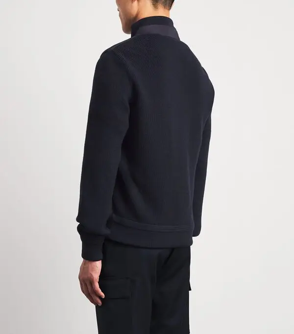 Pal Zileri Goat Suede And Knit Hybrid Jacket