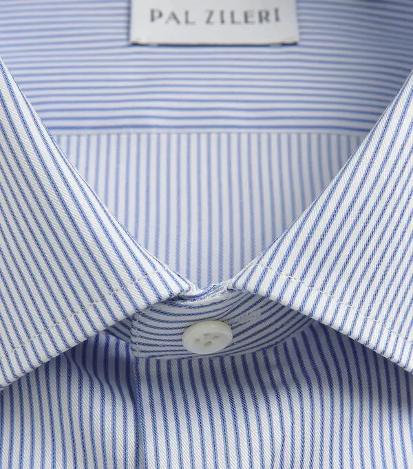 Pal Zileri Cotton Stripe Shirt - Blue