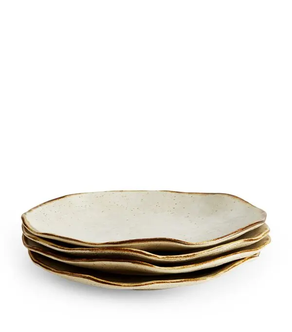 SOHO HOME Set Of 4 Emden Side Plates - Neutral