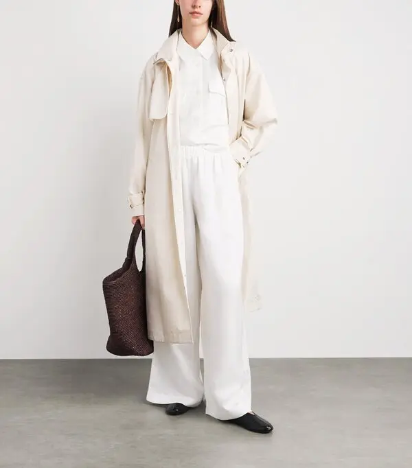 ANINE BING Edith Cropped Shirt - Ivory