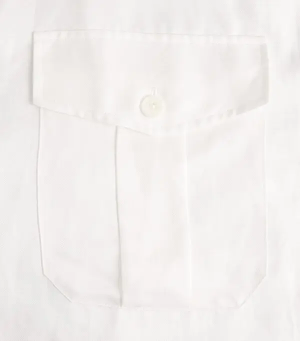 ANINE BING Edith Cropped Shirt - Ivory