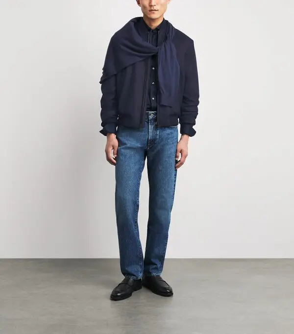 Canali Wool Bomber Jacket