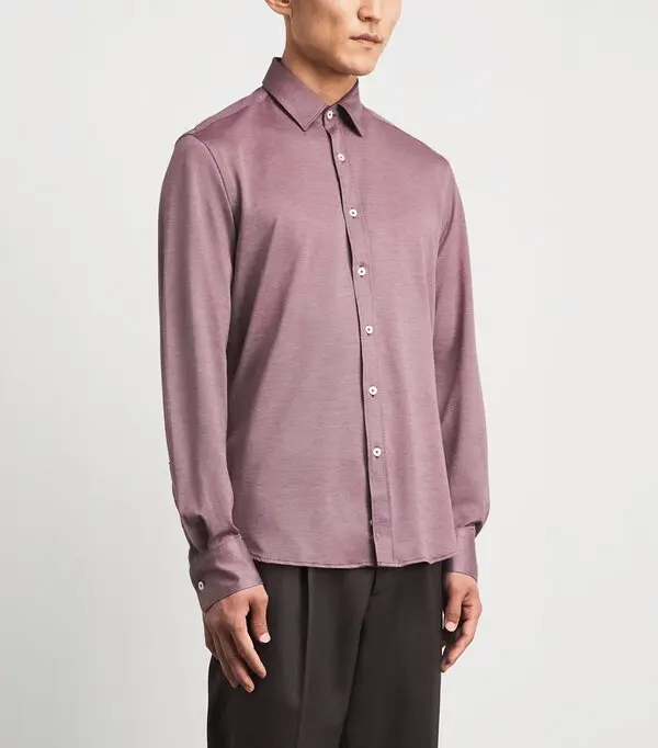 Canali Cotton-lyocell Jersey Shirt