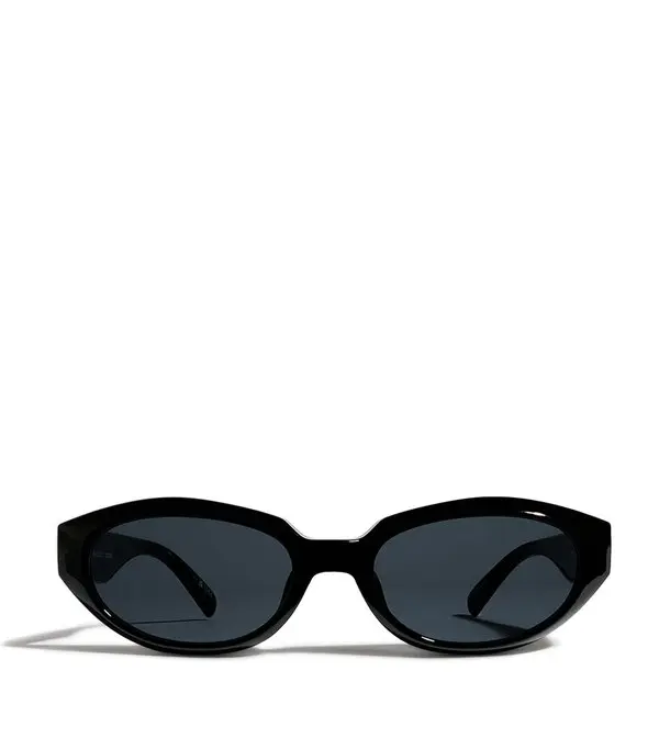 Le Specs Le Bijou Oval Sunglasses - Black