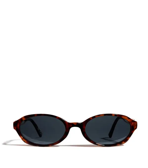 Le Specs Lunita Oval Tortoiseshell Sunglasses - Brown