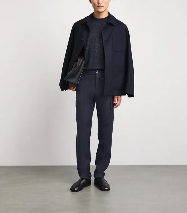 Paul & Shark Virgin Wool Cargo Trousers
