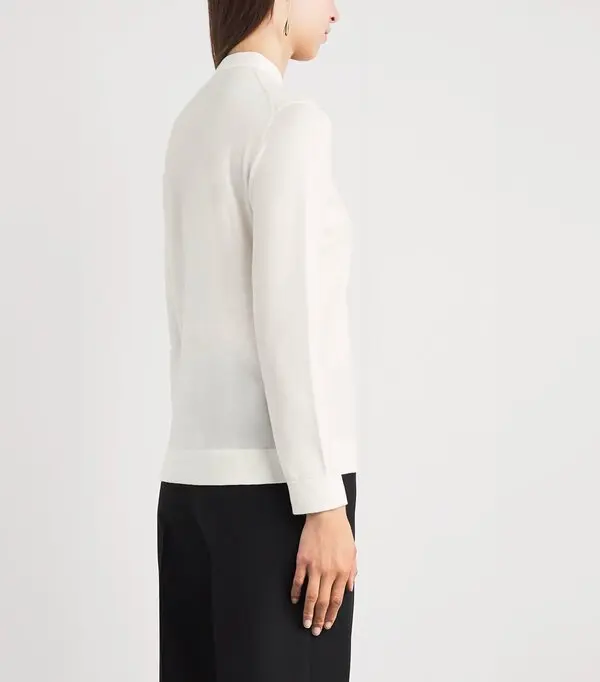 TOTEME Wool-silk Long-sleeve T-shirt