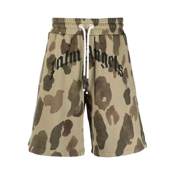 Palm Angels Camouflage Military Pattern Shorts - Brown