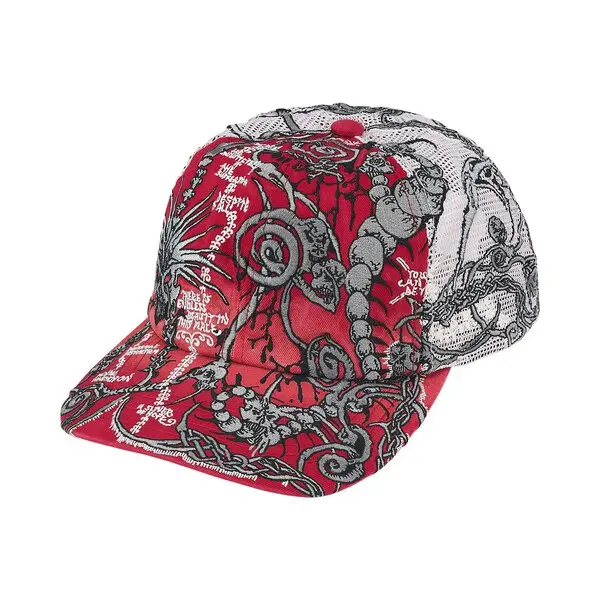 Supreme Wombat Embroidered Mesh Back 6-panel Cap - Red