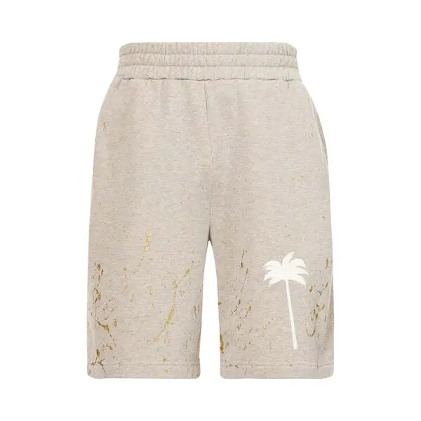 Palm Angels Paint-splatter Logo Shorts