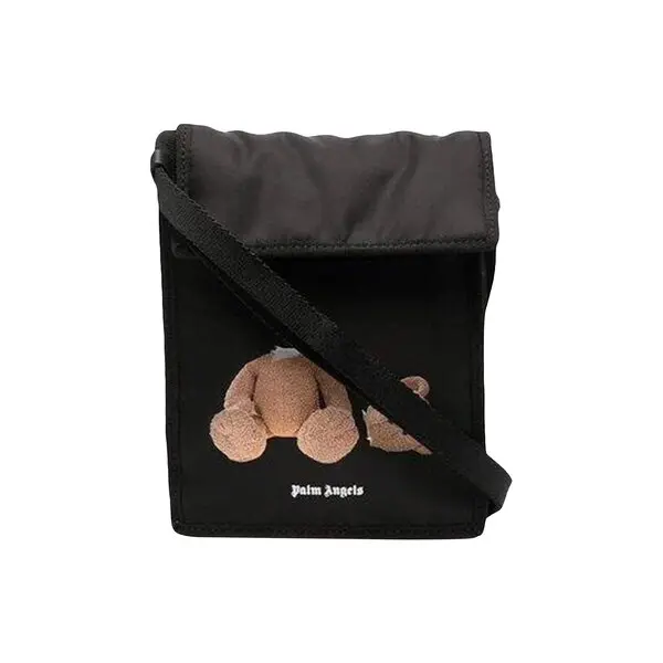 Palm Angels Bear-motif Shoulder Bag - Black
