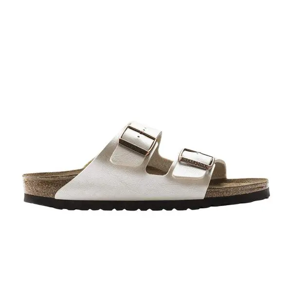 BIRKENSTOCK Arizona Birko Flor Sandal 'graceful Pearl - White