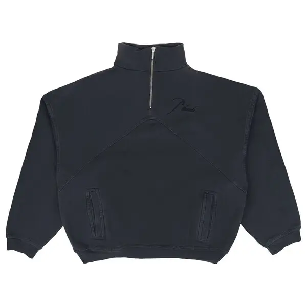 Rhude Script Logo Quarter Zip - Black