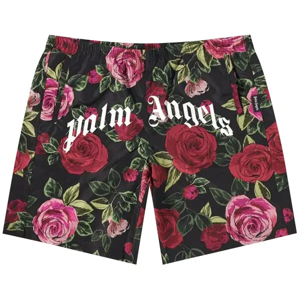 Palm Angels X End Allover Rose Swim Shorts - Red