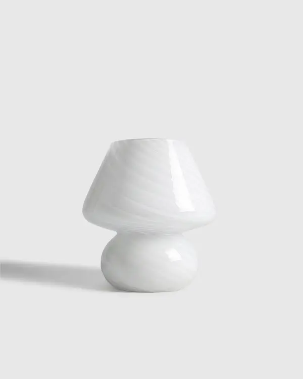 Quince Swirled Glass Table Lamp, Size - White