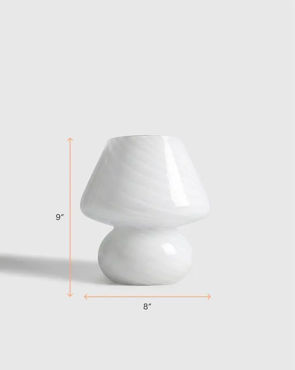 Quince Swirled Glass Table Lamp, Size