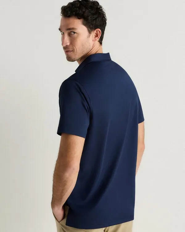 Quince Performance Mesh Golf Polo - Navy